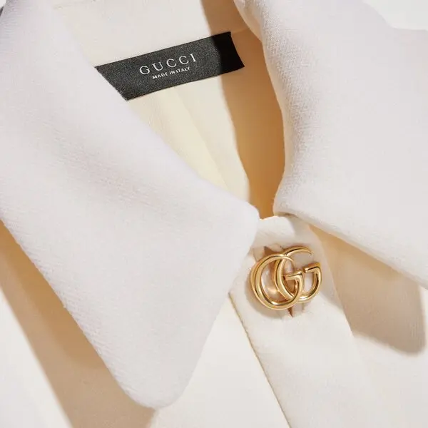 Gucci Crêpe Wool Dress With Double G Button