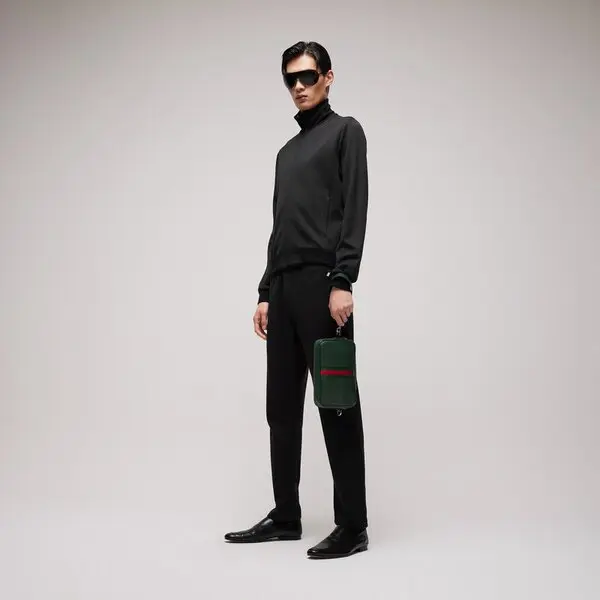 Gucci Web Trademark Small Crossbody Bag Leather