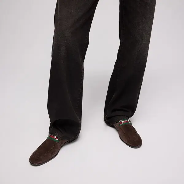Gucci Suede Horsebit Loafers
