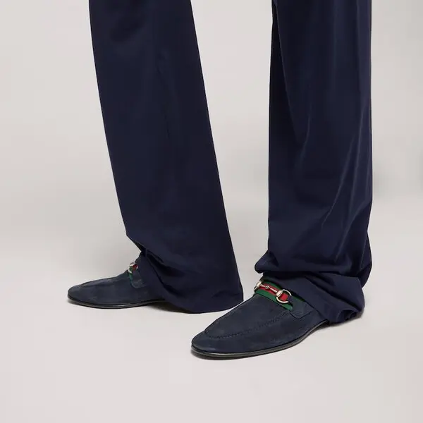 Gucci Suede Loafer With Horsebit Detail