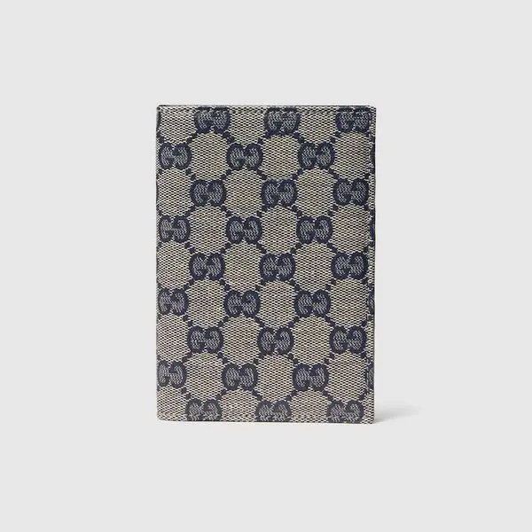Gucci Essence Classic Passport Case Leather - Blue