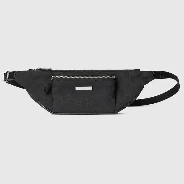 Gucci Gg Canvas Flatpack Small Belt Bag - Black