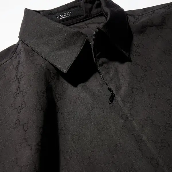 Gucci Gg Cotton Poplin Zip Shirt