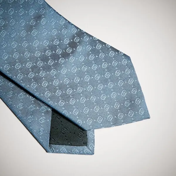 Gucci Interlocking G Silk Jacquard Tie