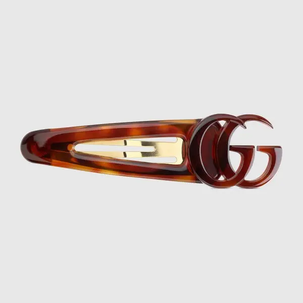 Gucci Hair Clip With Double G Motif - Resin