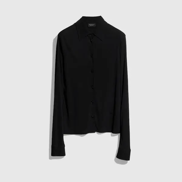 Gucci Lightweight Viscose Crêpe Jersey Shirt - Black