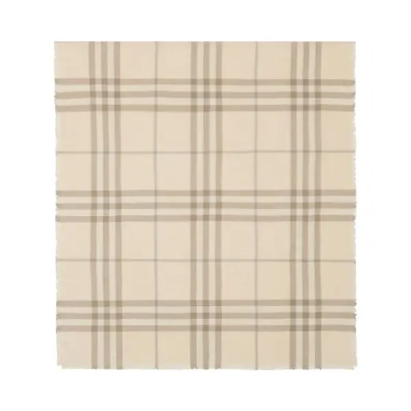 Burberry Mu Med Scarf 'sesame Beige Check