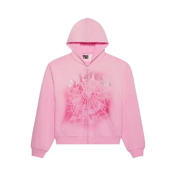 SP5DER Og Web V2 Spray Zip Hoodie 'light