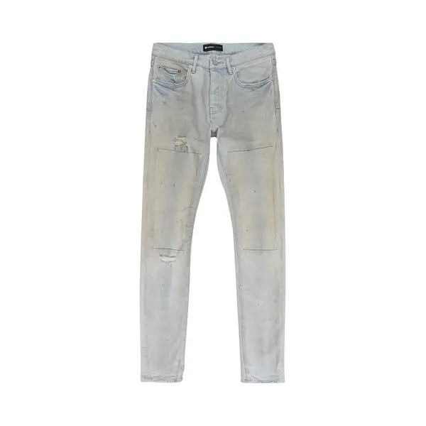 PURPLE BRAND Light Bleached With Front Insert Skinny Jeans 'indigo