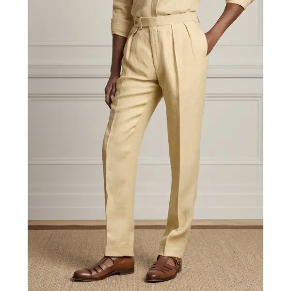 Ralph Lauren Gregory Hand-tailored Linen Trousers