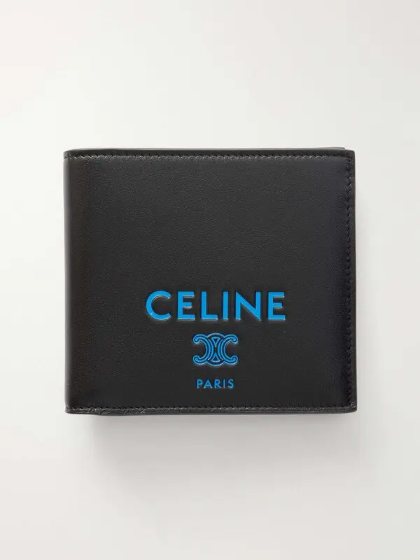 Celine Logo-print Leather Billfold Wallet