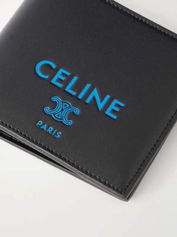 Celine Logo-print Leather Billfold Wallet