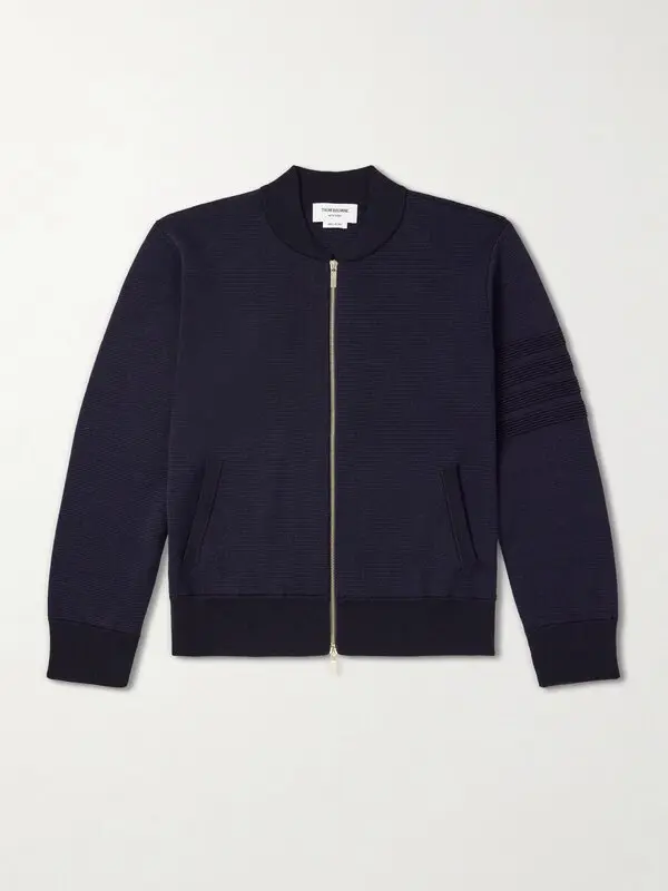Thom Browne Striped Zip-up Cardigan