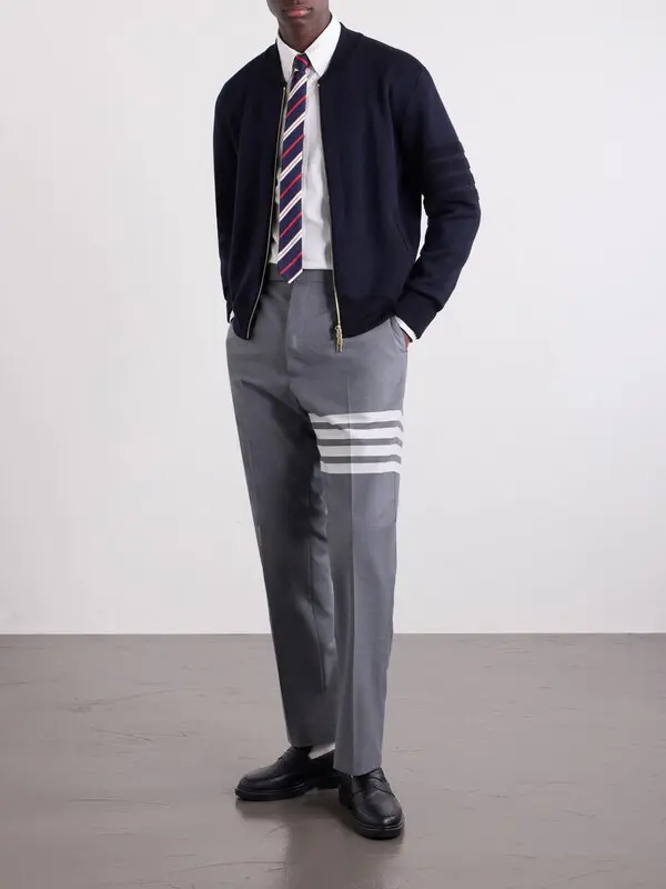 Thom Browne Striped Zip-up Cardigan