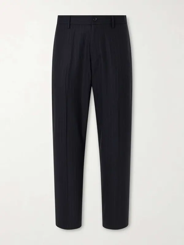 Nn07 Straight-leg Wool-blend Trousers - Navy