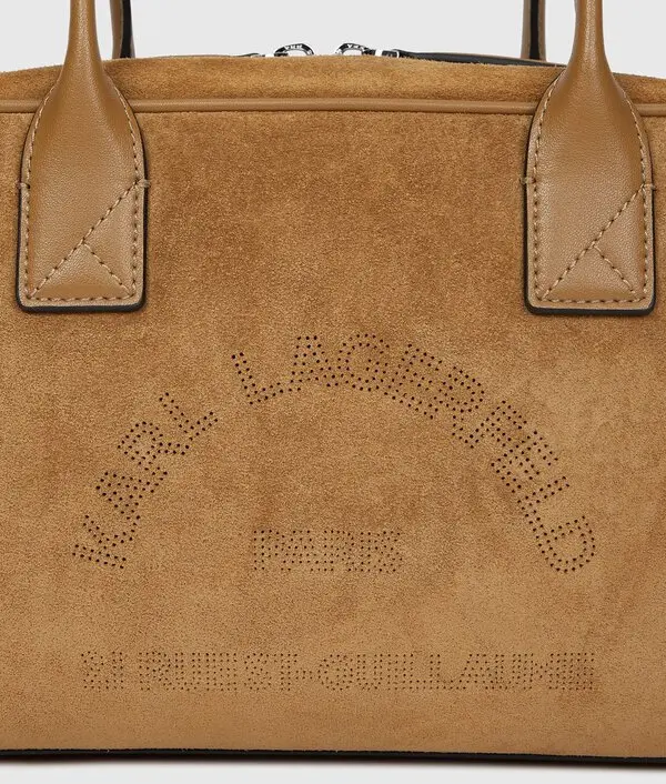 Karl Lagerfeld Suede Bowling Bag
