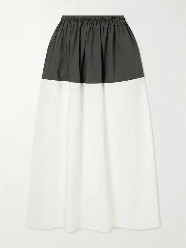 Proenza Schouler White Label Nyla Cotton-poplin Midi Skirt - White