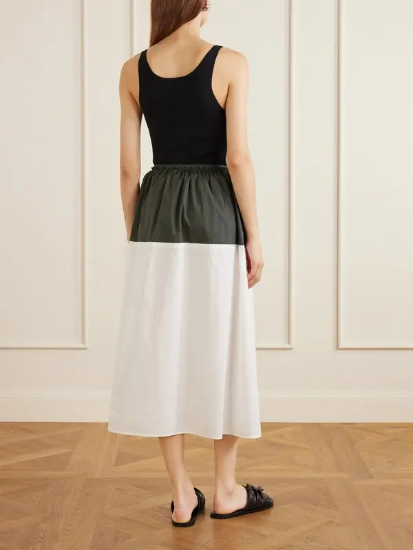 Proenza Schouler White Label Nyla Cotton-poplin Midi Skirt