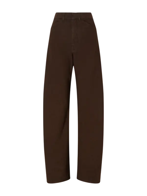 LEMAIRE High-waist Wide-leg Jeans - Brown
