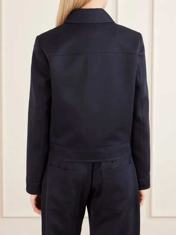 NILI LOTAN Susannah Virgin Wool Jacket - Navy