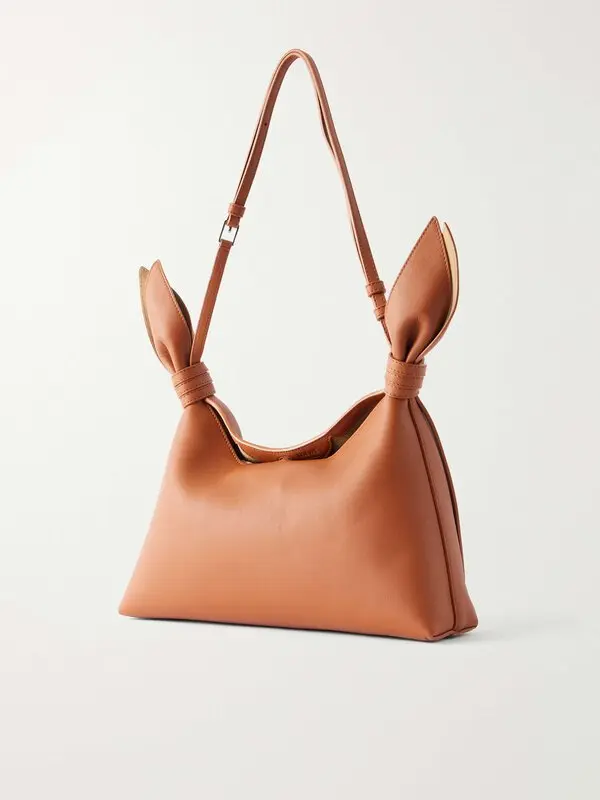 Loewe Scarf Medium Knotted Leather Shoulder Bag - Tan