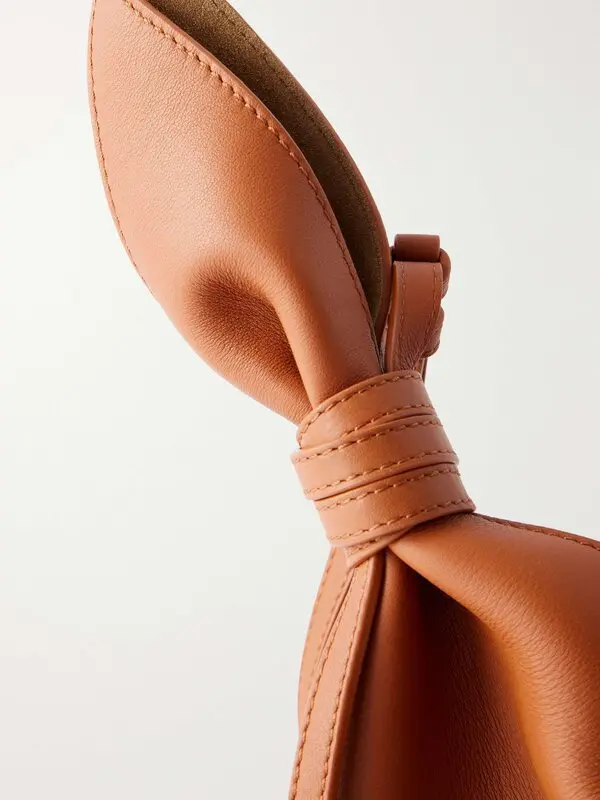 Loewe Scarf Medium Knotted Leather Shoulder Bag - Tan
