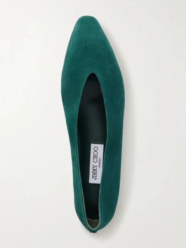 JIMMY CHOO Margot Suede Ballet Flats