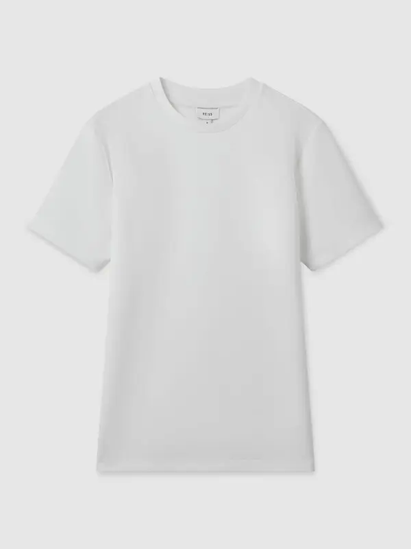 REISS Bradley Premium-interlock Modern-fit T-shirt - White