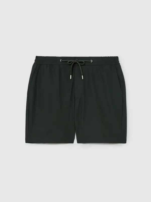 REISS Newmark Textured Drawstring Shorts