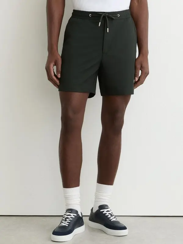 REISS Newmark Textured Drawstring Shorts