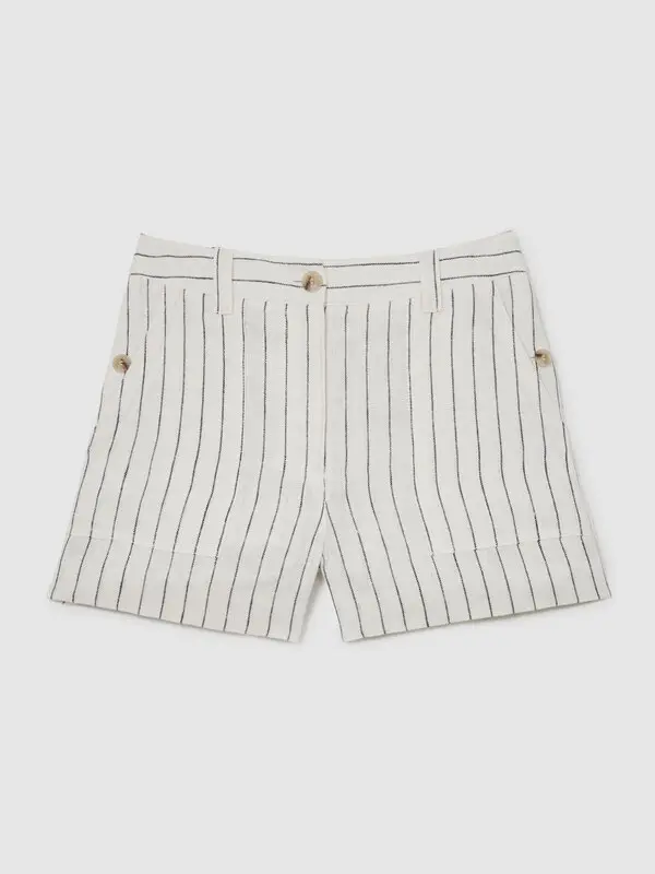 REISS Ashby Linen Shorts
