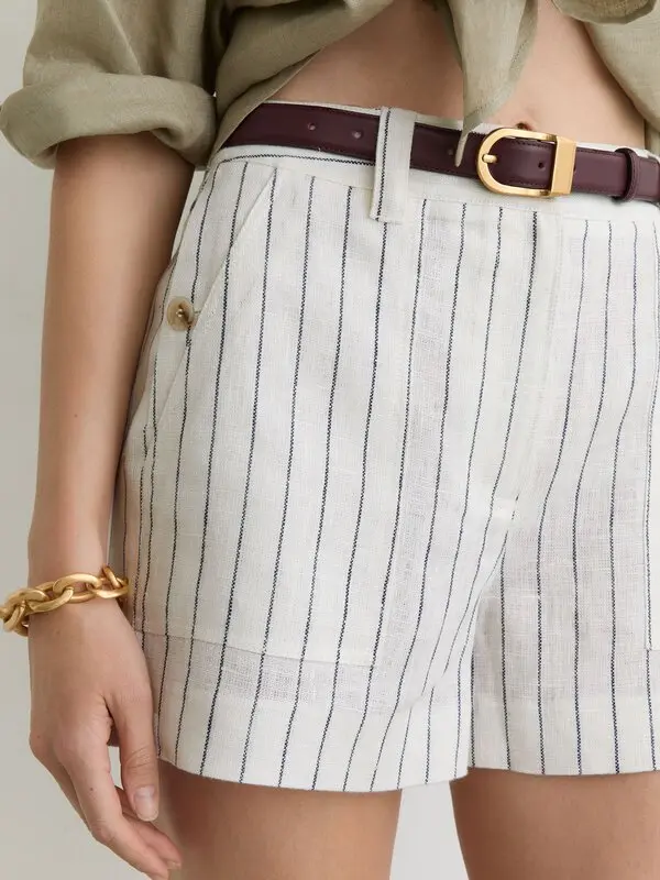 REISS Ashby Linen Shorts