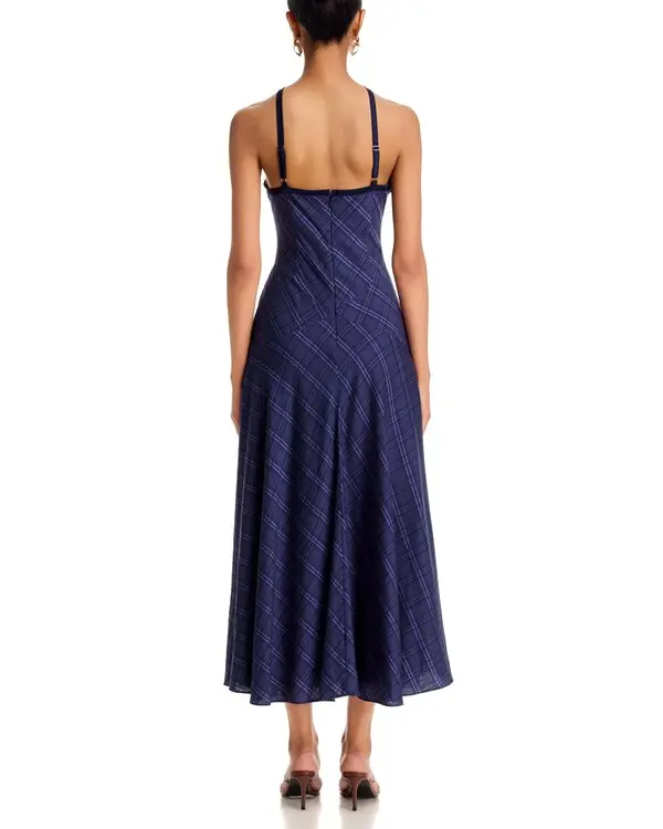 Aqua Plaid Halter Dress Exclusive
