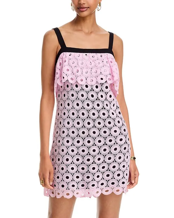 Aqua Geo Lace Mini Dress Exclusive