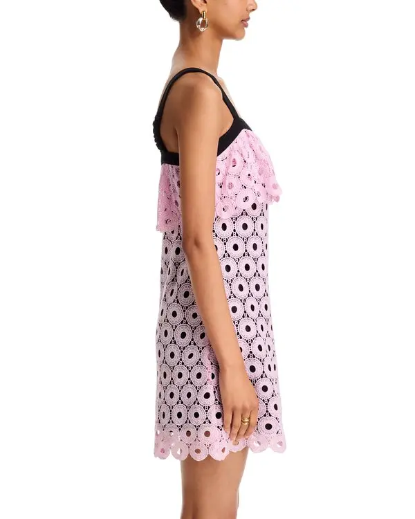 Aqua Geo Lace Mini Dress Exclusive