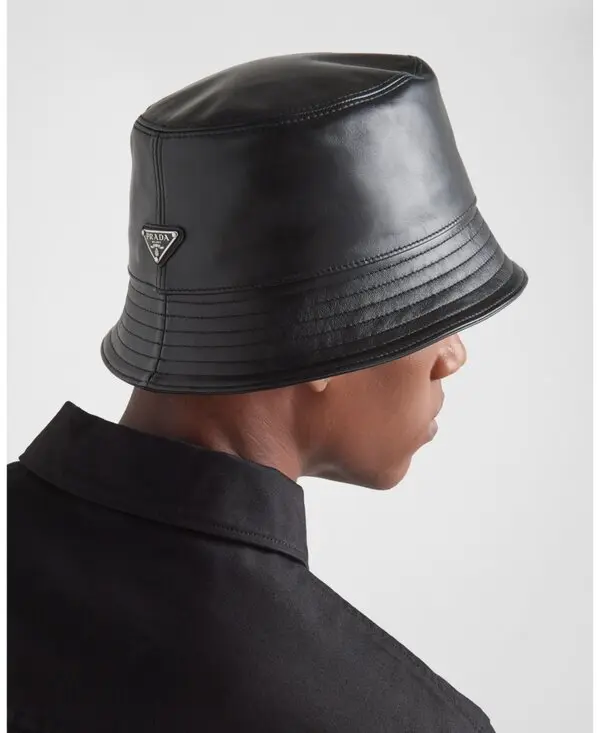 Prada Nappa Leather Bucket Hat