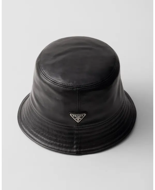Prada Nappa Leather Bucket Hat