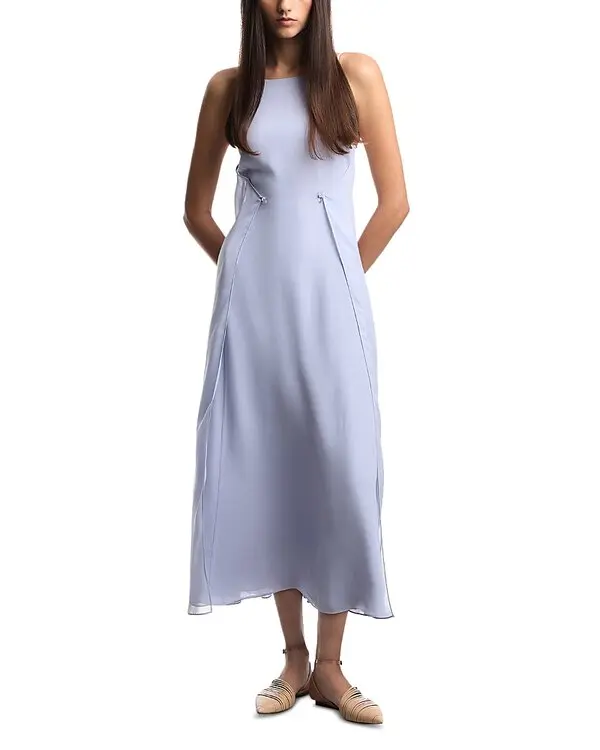 Emporio Armani Techno Georgette Midi Dress