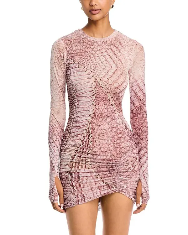 AFRM Mirza Ruched Mini Dress - Cappuccino