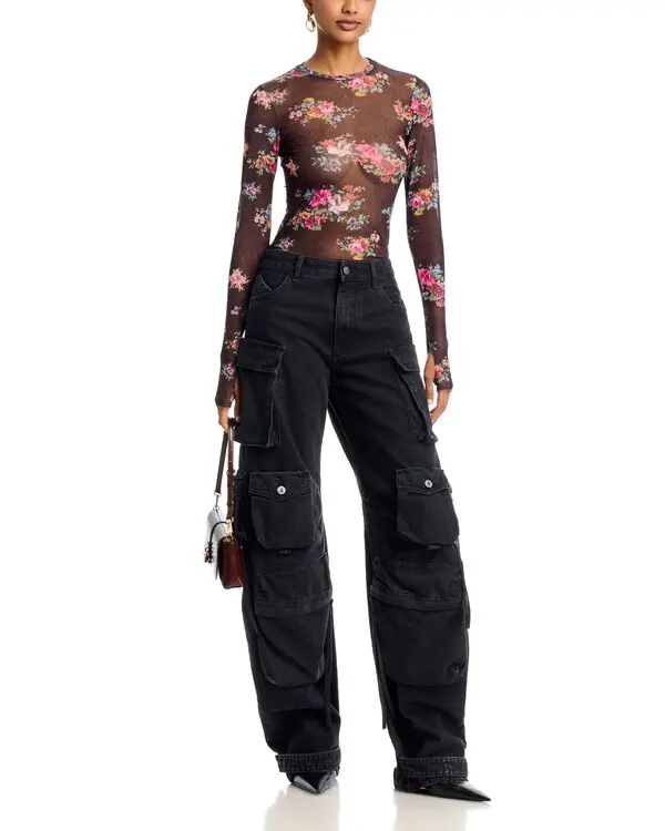 AFRM Kaylee Burnout Velvet Top