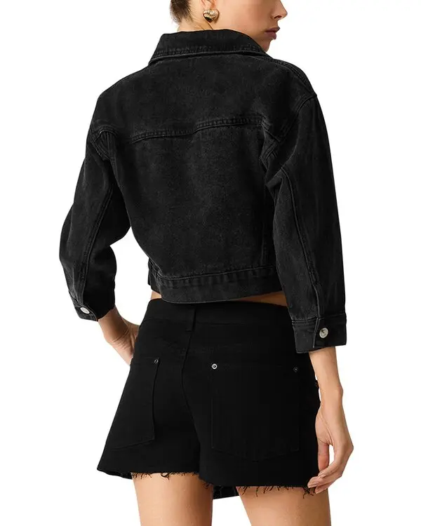 Steve Madden Embellished Cropped Denim Jacket