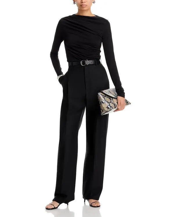 WAYF Lizette Long Sleeve Top - Black