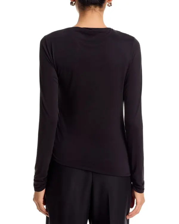 WAYF Lizette Long Sleeve Top - Black