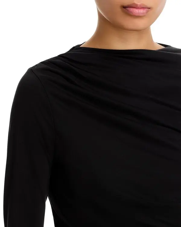 WAYF Lizette Long Sleeve Top - Black