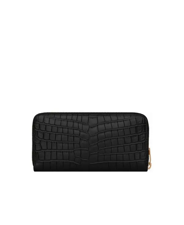 Saint Laurent Tiny Cassandre Zip-around Wallet