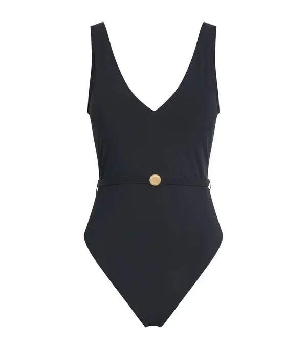Tory Burch Belted Romy Swimsuit - Black
