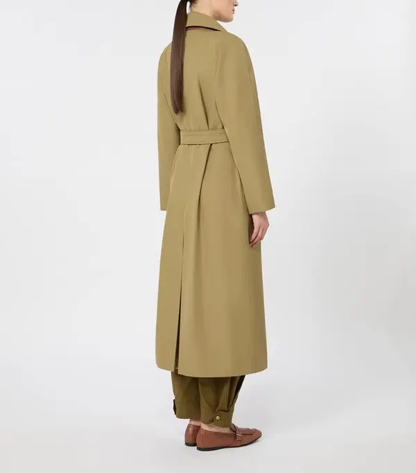 Max Mara Leather-trimmed Trench Coat - Brown