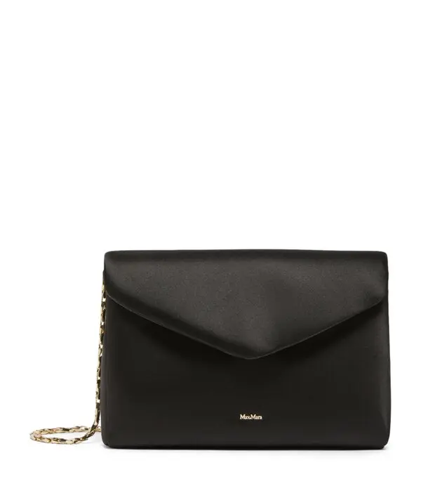 Max Mara Satin Clutch Bag - Black