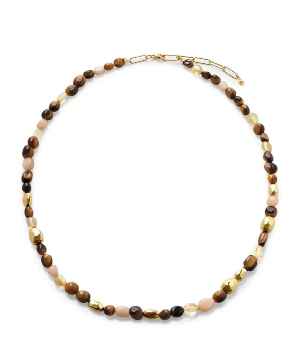 Monica Vinader Vermeil Multi Gemstone Rio Beaded Necklace - Gold