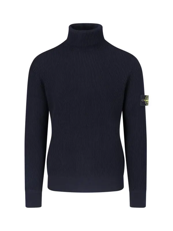 Stone Island Virgin Wool Sweater - Blue